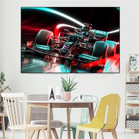 Buy Formula 1 Mercedez Racing Car Canvas Art At Best Prices