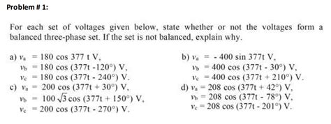 Solved For Each Set Of Voltages Given Below State Whether Chegg Com