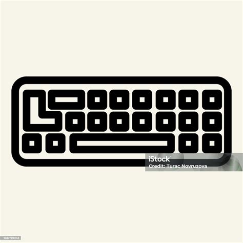 키보드 줄 아이콘입니다 컴퓨터 키패드 벡터 그림은 흰색으로 분리되어 있다 Pc 키 개요 스타일 및 응용 프로그램을 위해