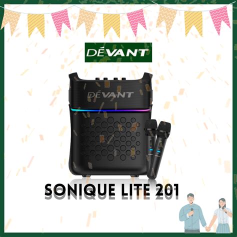 Devant Sonique Lite 201 Portable Party Speaker W 5 25 Woofer Bluetooth Free Wireless Mic X2