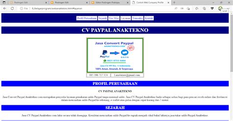 Cara Membuat Website Profil Html Dan Css