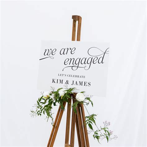 Simple Script Engagement Party Welcome Sign Be My Guest Design