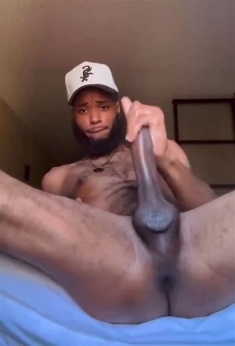 Cute Black Guy Stroking Dick And Cumming