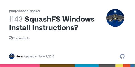 SquashFS Windows Install Instructions Issue Pmq Node Packer GitHub