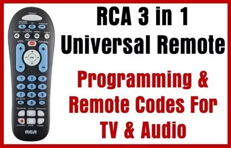 Rca In Universal Remote Programming Remote Codes For Tv Audio Artofit