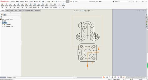 Solidworks工程图：零件的等轴测剖视图 Solidworks等轴测剖视图 Csdn博客
