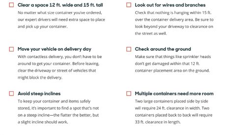 Checklist For Container Delivery