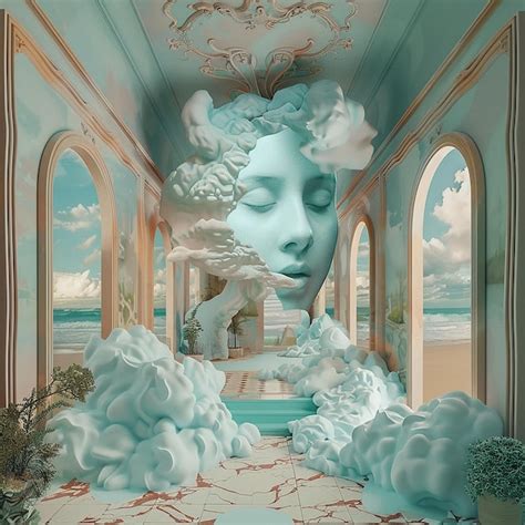 3d Rendered Photo Of Create A Surreal Scene Combine Elements From