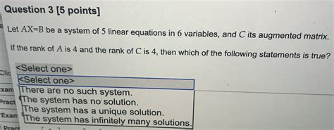 Solved Question Points Let AX B Be A System Of Chegg