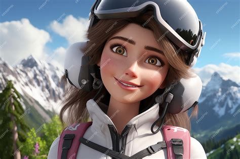 Premium Photo Pixar Cartoon Of An Intrepid Space Explorer Stands Ai