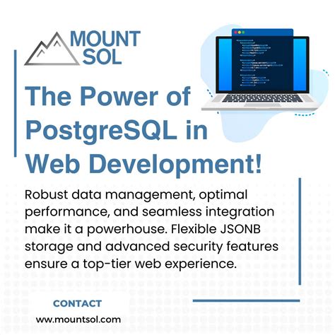 Mount Sol On Linkedin Postgresql Webdevelopment Datamanagement Optimalperformance
