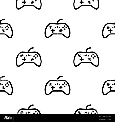 Video Game Control Joystick Flat Seamless Background Videogame Console Controller Game Pad