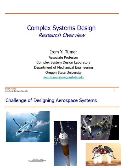 Complex Systems Design Research Overview Pdf Reliability Engineering Systems Engineering