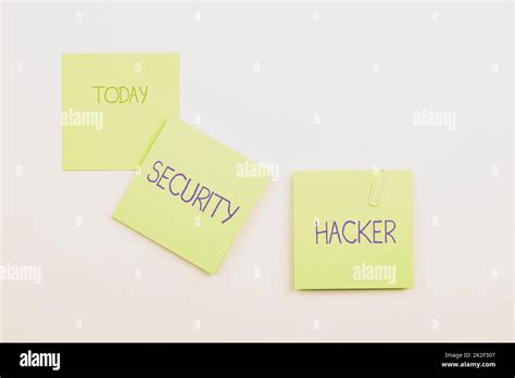 Hand Writing Sign Security Hacker Business Idea Someone Who Explores Methods For Breaching