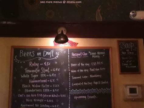 Menu At Mcmenamins High Street Brewery And Cafe Eugene