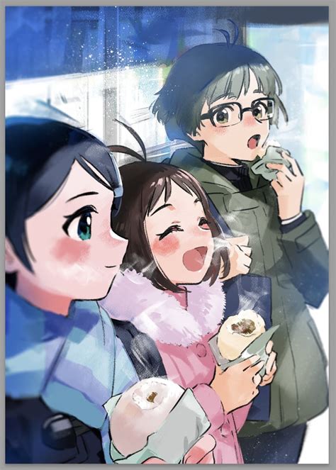 Akizuki Ryo Mizutani Eri And Hidaka Ai Idolmaster And 1 More Drawn