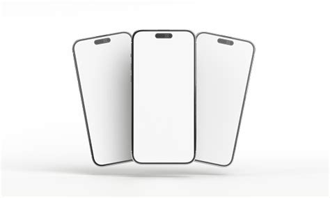 흰색 배경에 격리 전체 화면과 현대적인 프레임 적은 디자인흰색 스마트 폰을 들고 3d 렌더 일러스트 핸드 형판에 대한 스톡 사진 및 기타 이미지 Istock