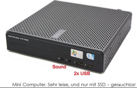 Dell Optiplex Fx160 Mini Computer 80gb Hdd 2gb Ssd Dom Module Ddr2 Mem