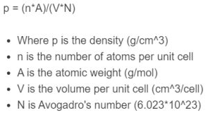 Theoretical Density Calculator Calculator Academy