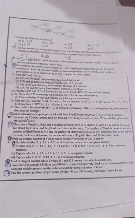 Find The Hcf And The Lcm Of A And B For The Numbers A25×37×52×7 And B2