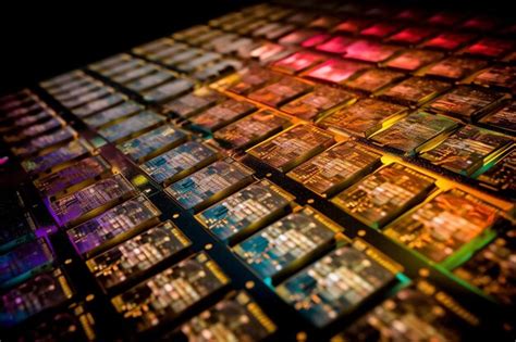 Premium AI Image Electronic Circuit Board Close Up Microcircuit In Green Motherboard