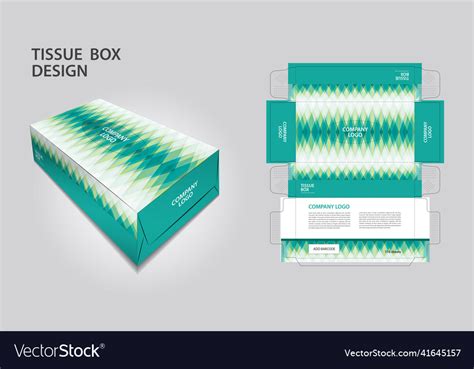 Tissue Box Design 3d Box Packaging Template Vector Image