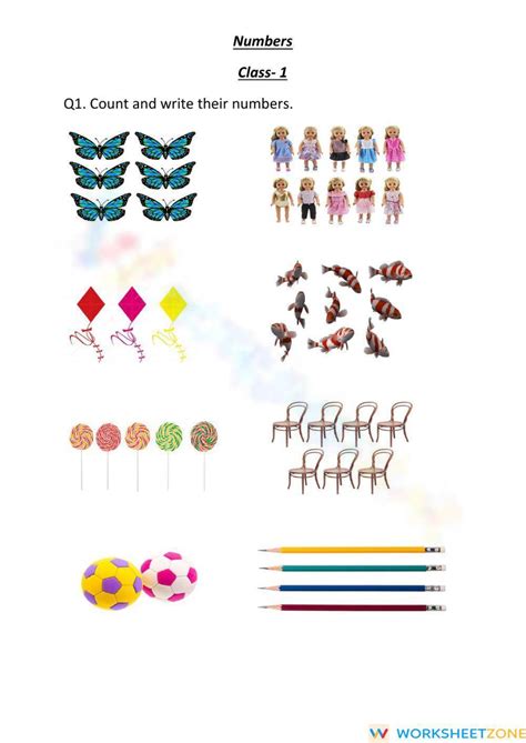 Counting Numbers Worksheet