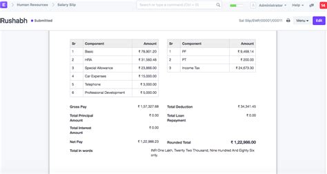 Salary Slip Misalignment V11 · Issue 14714 · Frappeerpnext · Github