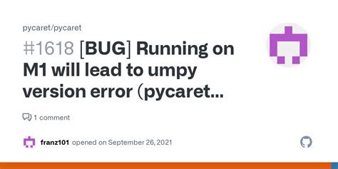 [bug] running on m1 will lead to umpy version error pycaret 2 3 4 · issue 1618 · pycaret