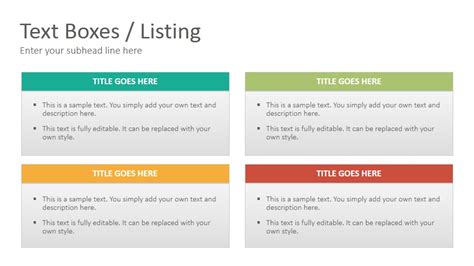 Text Boxes Diagrams PowerPoint Presentation Template SlideSalad