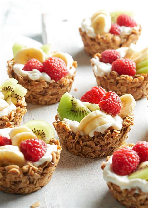 Granola Cups With Yogurt And Fruit Recipe Breakfast Brunch