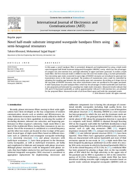 Pdf Novel Half Mode Substrate Integrated Waveguide Bandpass Filters Using Semi Hexagonal