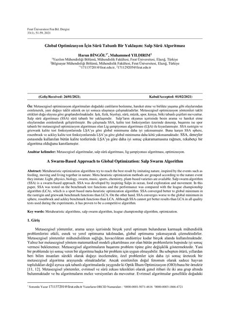 Pdf A Swarm Based Approach To Global Optimization Salp Swarm Algorithm
