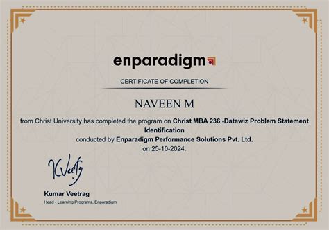 Naveen Mahesh On Linkedin Dataanalytics Problemsolving Continuouslearning Christuniversity