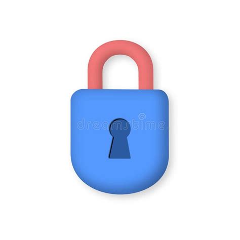 3d Realistic Locked Padlock Icon Protection Safety Password Security Encryption Privacy