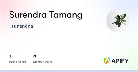 surendra surendra tamang · apify