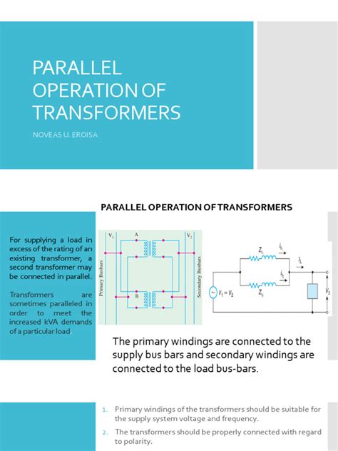 Parallel Operation Of Transformers Pdf