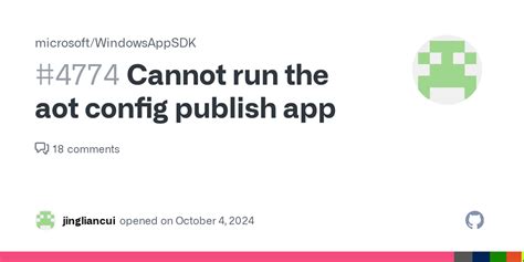 Cannot Run The Aot Config Publish App · Issue 4774 · Microsoft
