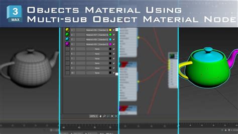 Objects Material Using Multi Sub Object Material Node In 3ds Max