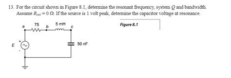 Solved 13 For The Circuit Shown In Figure 8 1 Determine