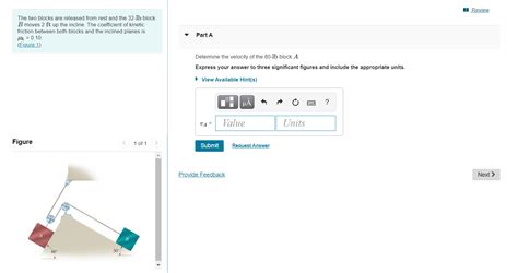 Solved Review The Two Blocks Are Released From Rest And The