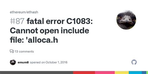 Fatal Error C1083 Cannot Open Include File Allocah · Issue 87