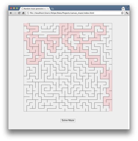 GitHub Felipecsl Random Maze Generator Find The Shortest Path Out Of