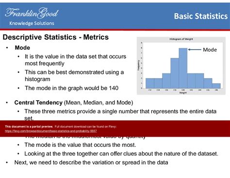 PPT Basic Statistics And Probability Slide PPT PowerPoint Presentation PPTX Flevy