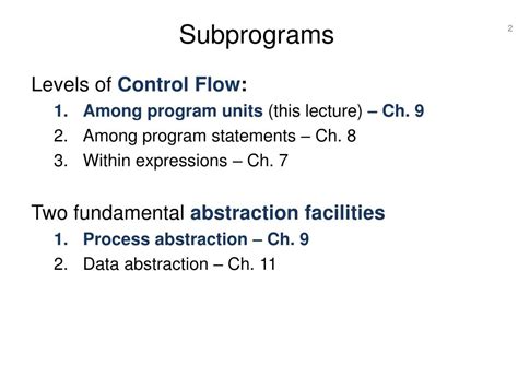 Ppt Subprograms Powerpoint Presentation Free Download Id538852