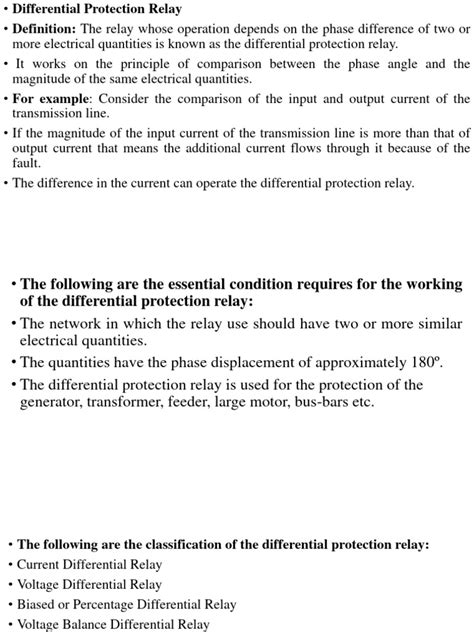 Differential Relay Pdf Relay Inductor