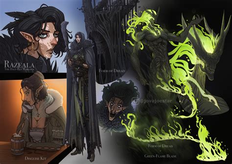 Artstation Razeala The Half Elf Undead Warlock From My Dnd 5e Campaign