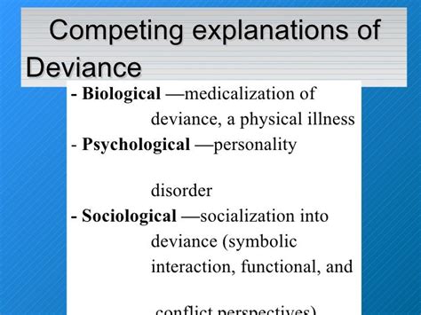 Theories Of Deviance