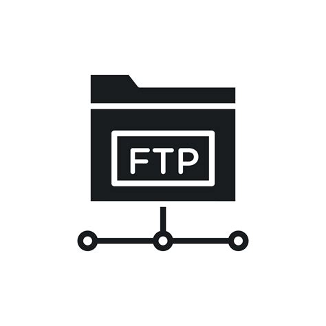 Ftp Icon Set Ftp Server Web Connection Symbol Ftp Communication Protocol Sign Sftp Secure