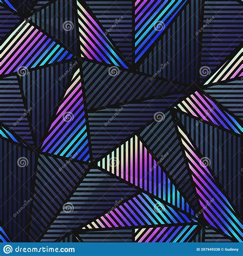 Tech Triangle Seamless Pattern Stock Vector Illustration Of Pattern Geometry